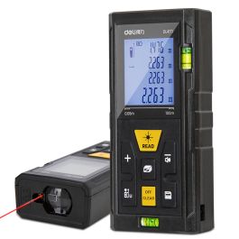 Deli 100m Laser Distance Meter Digital Tape Measure Rangefinder